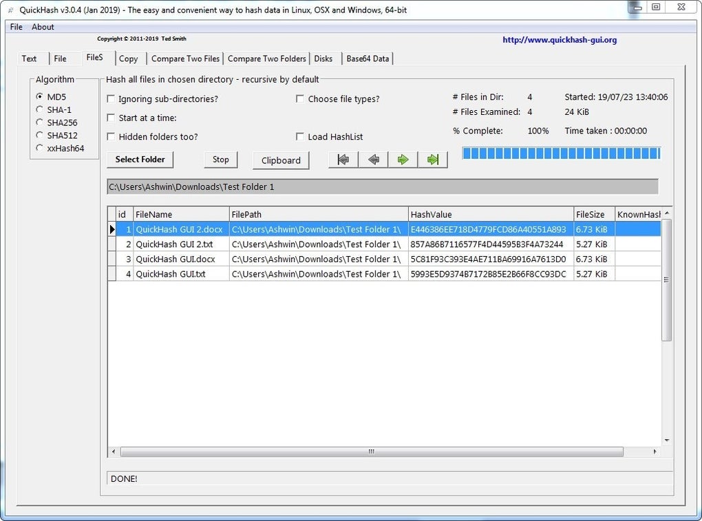 QuickHash GUI - Descargar